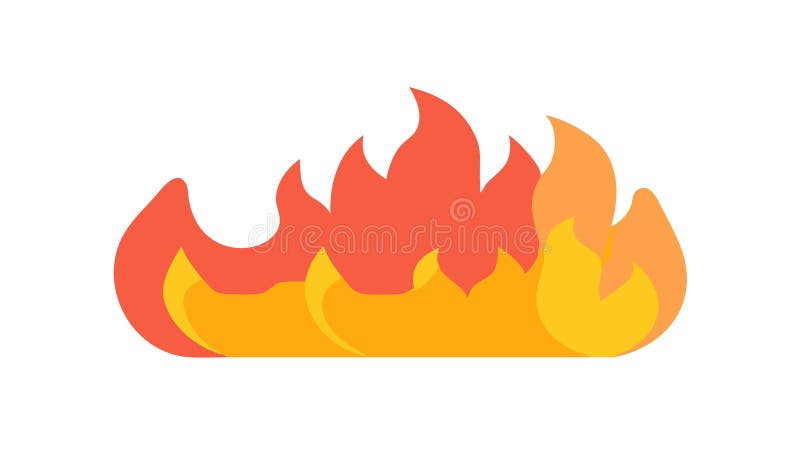Single Flame Fire Icon Vector Illustration, Heat Ignite Symbol, Vector ...