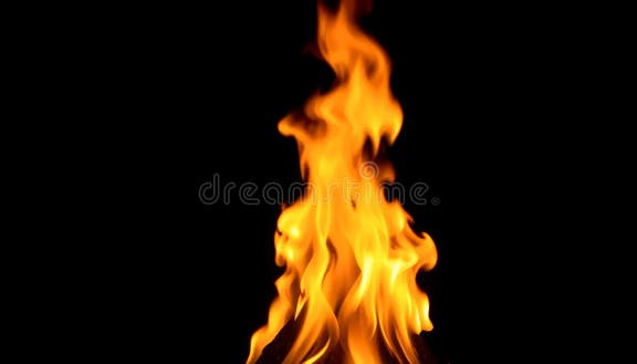 Single Flame of Fire is the only Thing Visible in the Image Stock ...