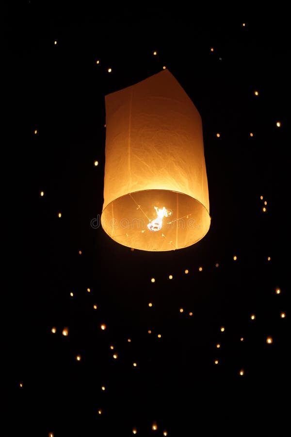 Chinese Fly Lanterns stock photo. Image of festival, special - 37384754