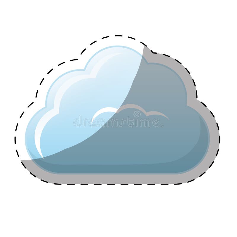 Single Fluffy Cloud Icon Image Stock Illustration - Illustration of ...