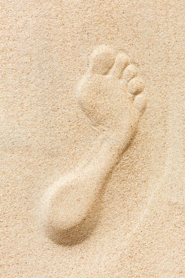 Single Foot Print at the Beach Stock Image - Image of malaysia, golden ...