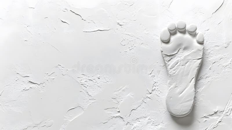 Single Footprint Impression Stands Out with Subtle Texture and Soft ...