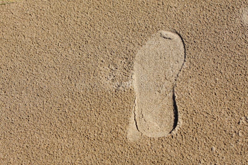Single footprint in sand stock photo. Image of landscape - 21986744