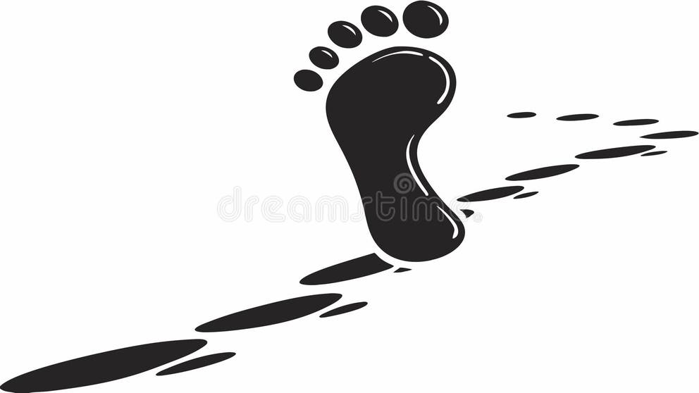 Single Footprint Trail, Path and Direction, Vector Design Generative AI ...