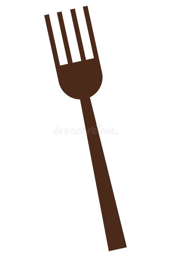 Single fork icon stock illustration. Illustration of cooking - 74079150