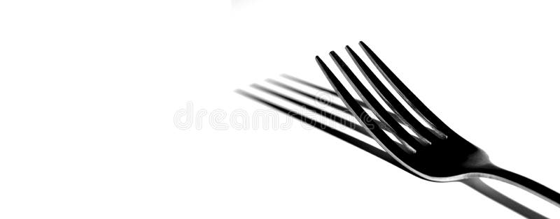 Single Fork with Shadow Isolated on White Background Representing ...