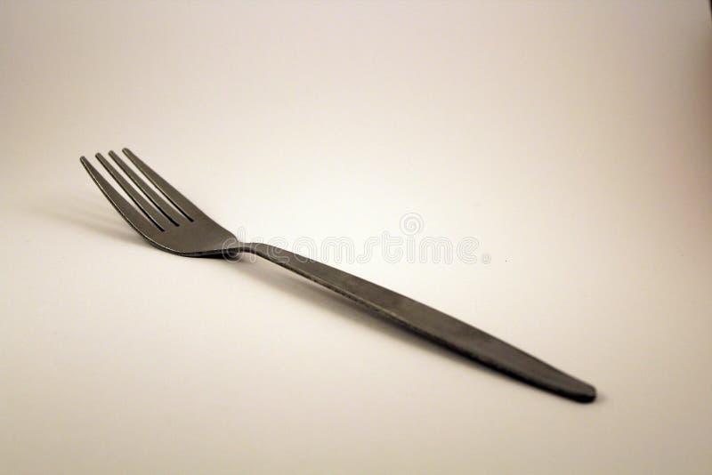 Single Fork on White Background Stock Image - Image of background ...