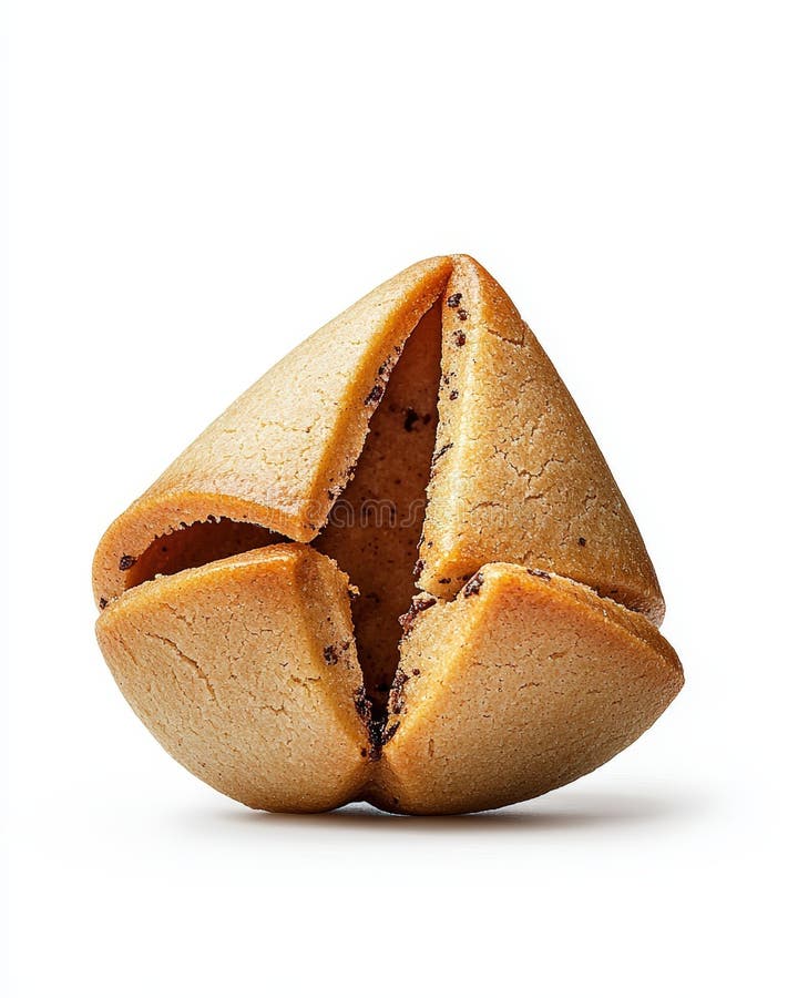 A Single Fortune Cookie Broken Open Revealing a Hidden Message Inside ...