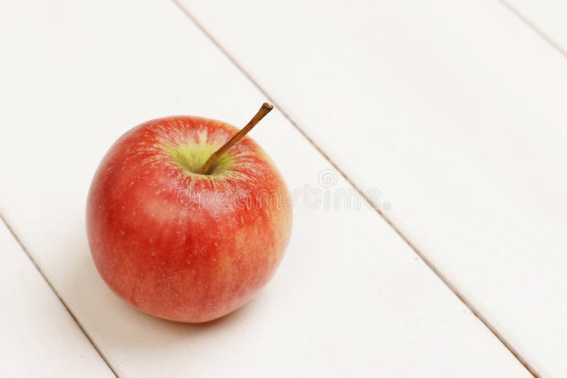 Single Fresh Apple on the Table Stock Photo - Image of delicious, juicy ...