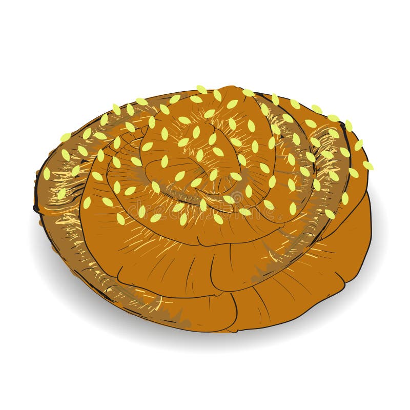 Single Fresh Bread Isolated Stock Vector - Illustration of long ...