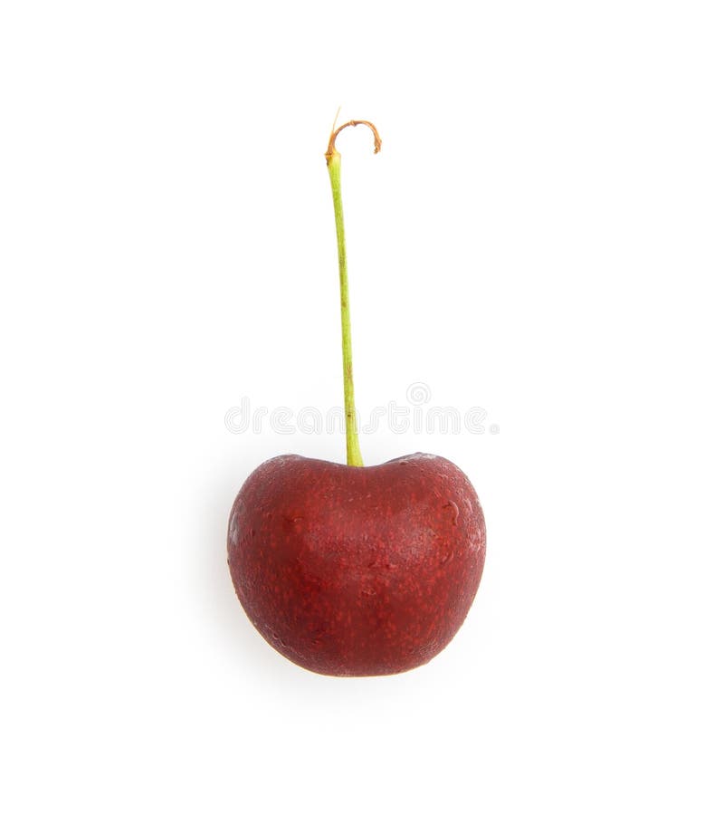 Single fresh cherry stock image. Image of vitamin, diet - 26488547