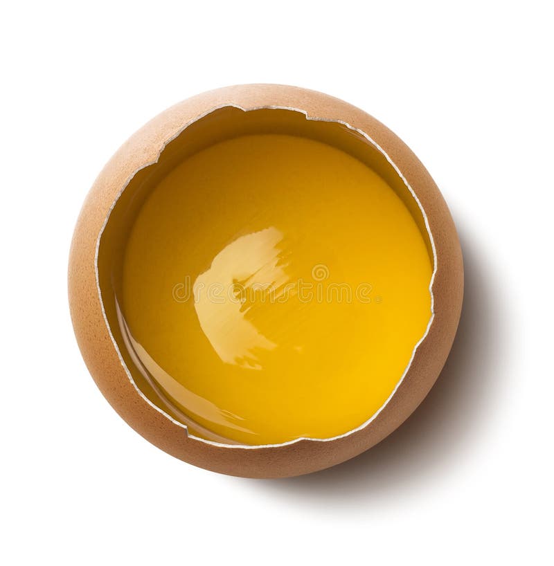 Single Fresh Egg Yolk on White Background Stock Image - Image of ...