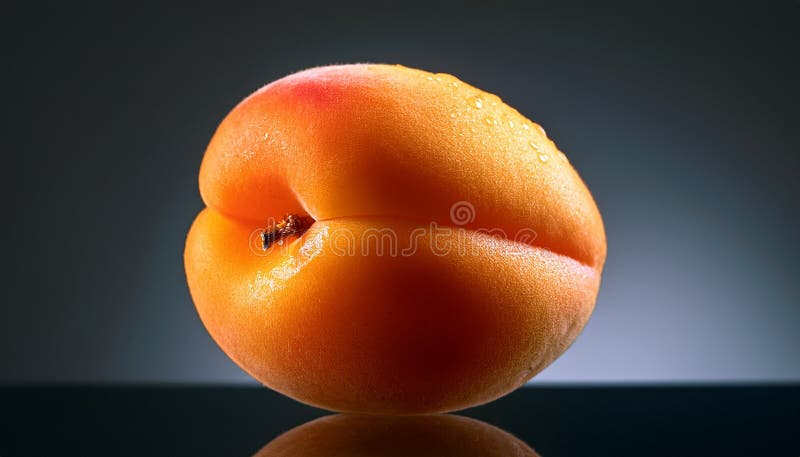 Fresh Healthy Apricot Isolated Stock Illustration - Illustration of ...