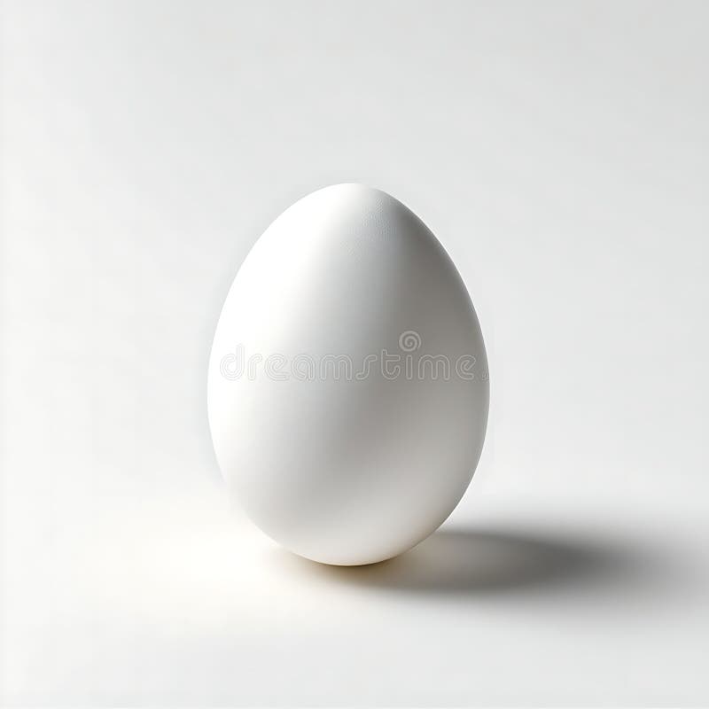 A Single Fresh White Egg. Studio Photograph of a Raw Culinary ...