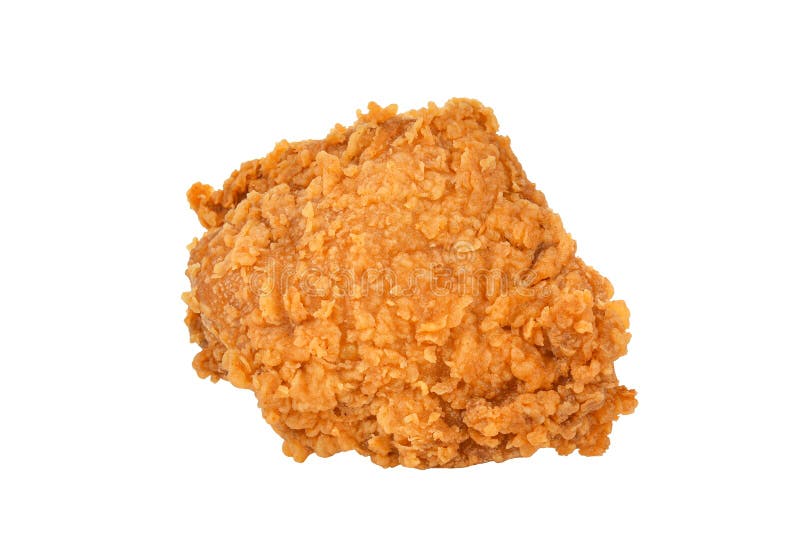 Fried Chicken Isolated on White Background. Stock Image - Image of ...