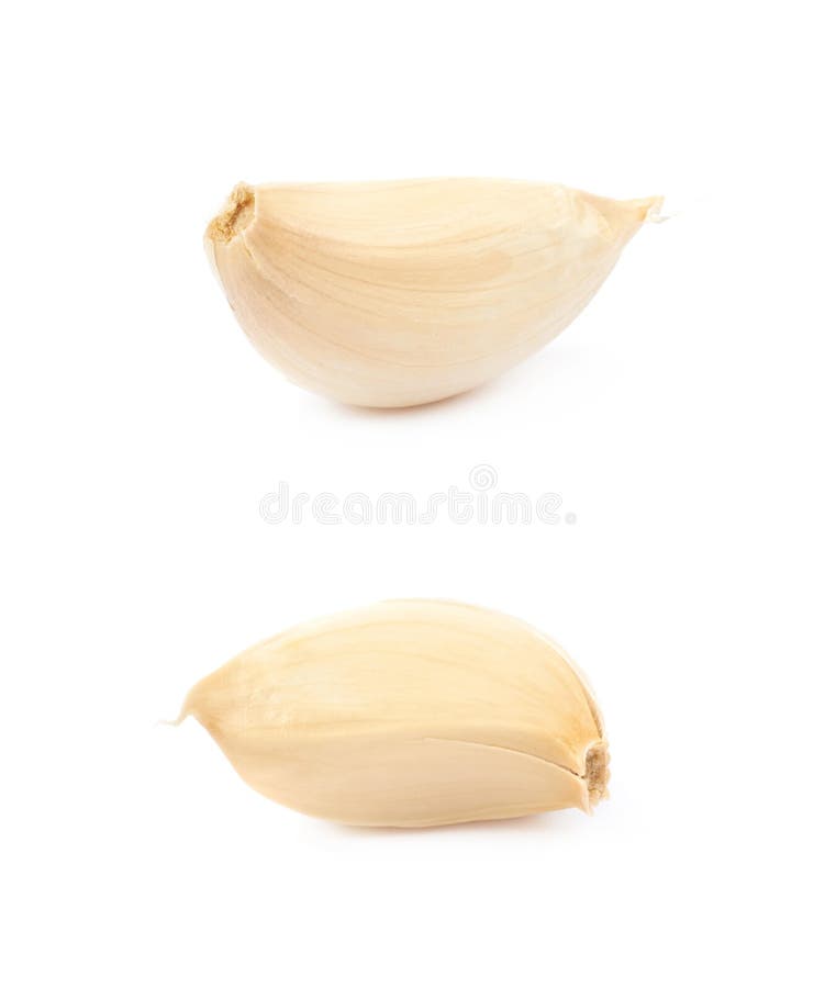 Single Garlic Clove Isolated Stock Photo - Image of root, organic: 85954322
