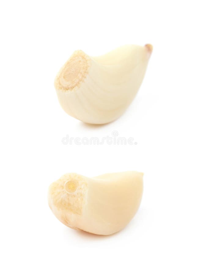 Single Garlic Clove Isolated Stock Image - Image of background, herb ...