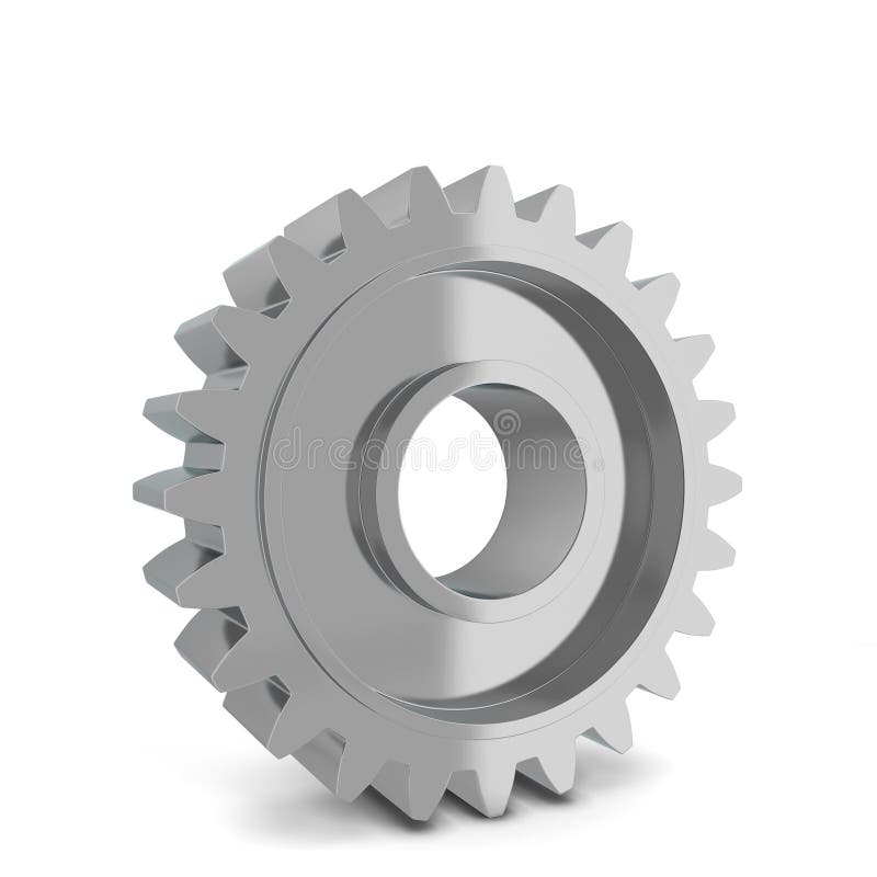 Single gear icon stock illustration. Illustration of engineering - 73983615