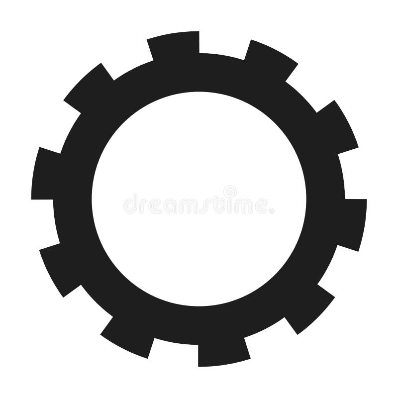 Single gear icon stock illustration. Illustration of clock - 73660765