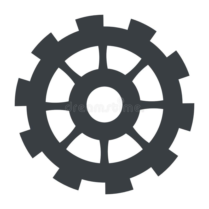 Single gear icon stock illustration. Illustration of element - 73382160