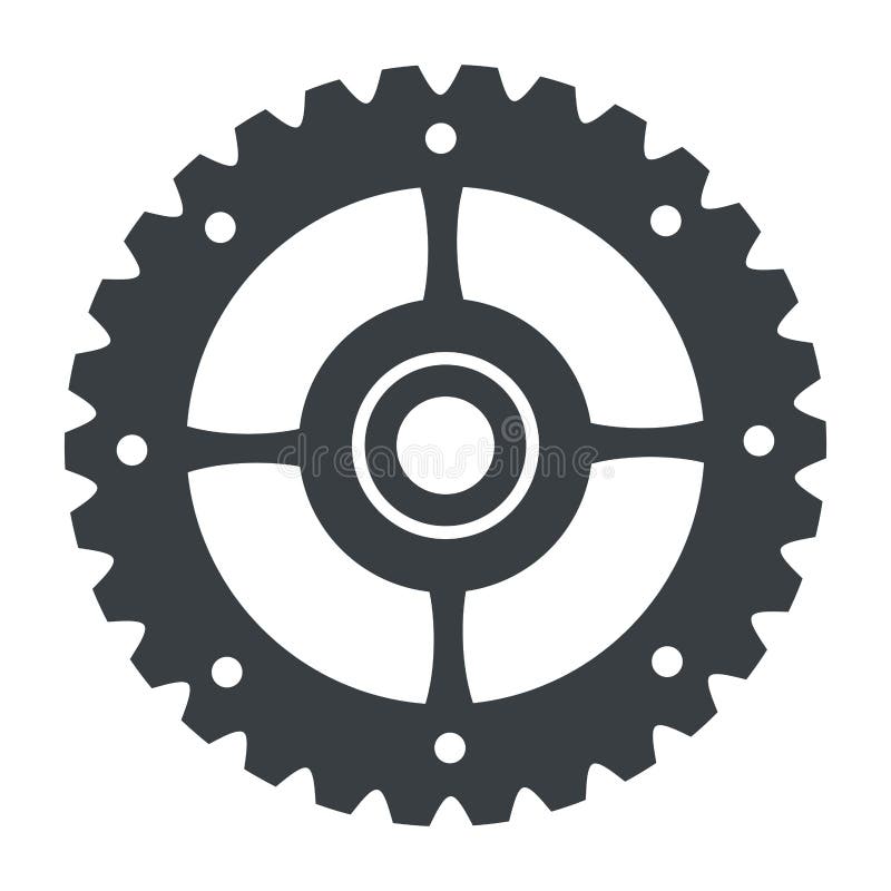 Single gear icon stock illustration. Illustration of sign - 73384039