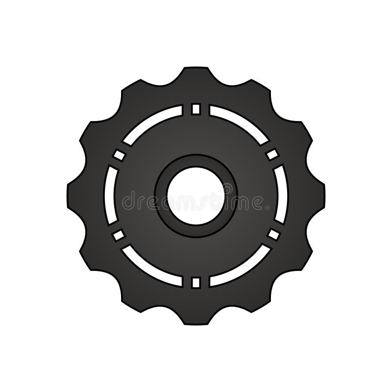 Single gear icon image stock illustration. Illustration of power - 87944513
