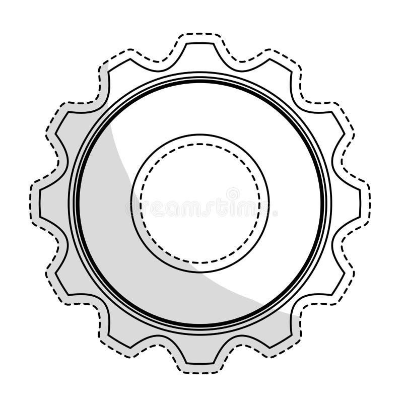 Single gear icon image stock vector. Illustration of cooperation - 81961792