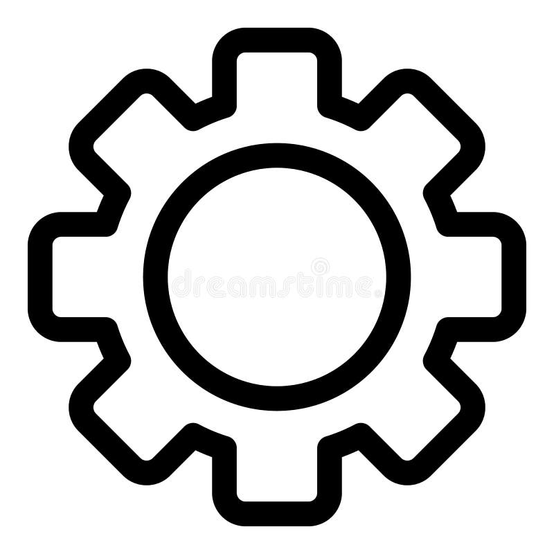 Single Gear Simple Vector Icon, Cog Wheel Pictogram, Settings Symbol ...