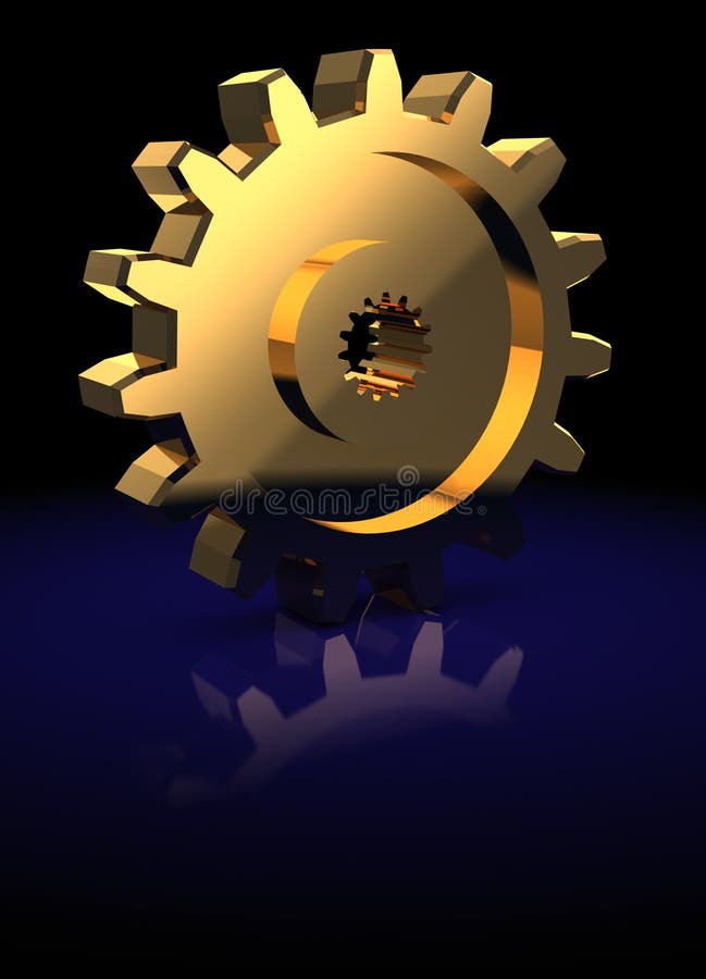 Single gear wheel stock illustration. Illustration of night - 37595623