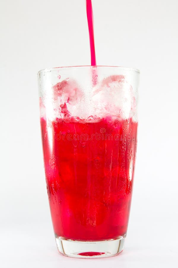 Diluted Fruit Juice Poured into Glass of Water Stock Image - Image of ...
