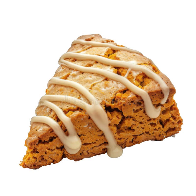 A Single Glazed Scone with Drizzled Icing Stock Illustration ...