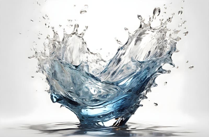 A Splash of a Crystal Clear Water Stock Illustration - Illustration of ...