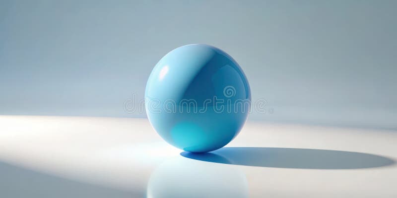 A Single, Glossy Light Blue Egg-shaped Object Rests on a White Surface ...
