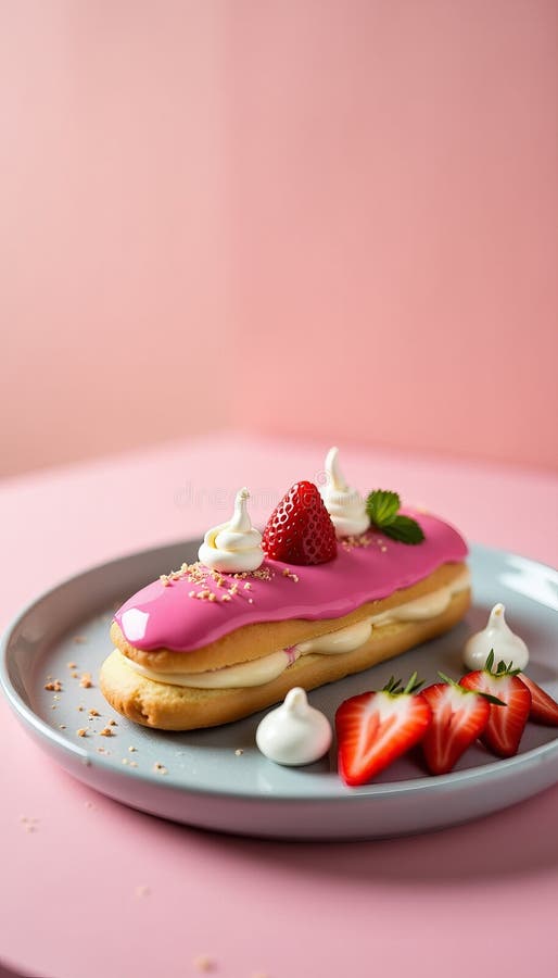 Single Glossy Vibrant Pink Eclair Stock Illustrations – 8 Single Glossy ...