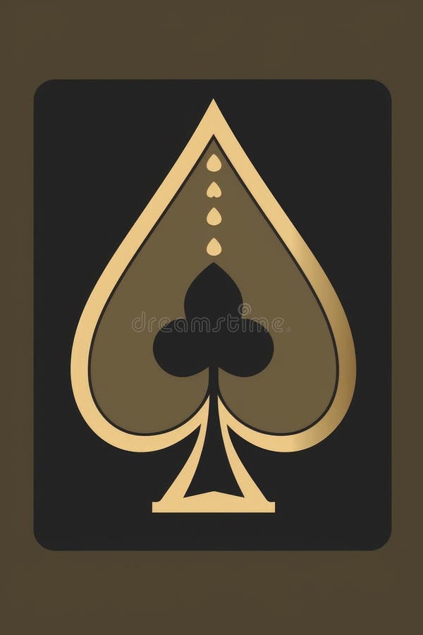 A Single Gold Ace Symbol is Placed on a Black Square, Often Used As a ...