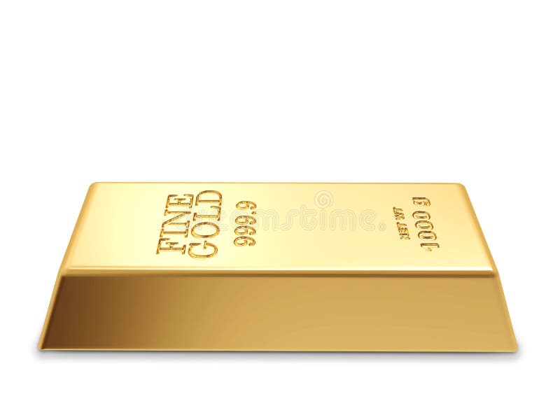 Single gold bar stock illustration. Illustration of buillon - 18611718