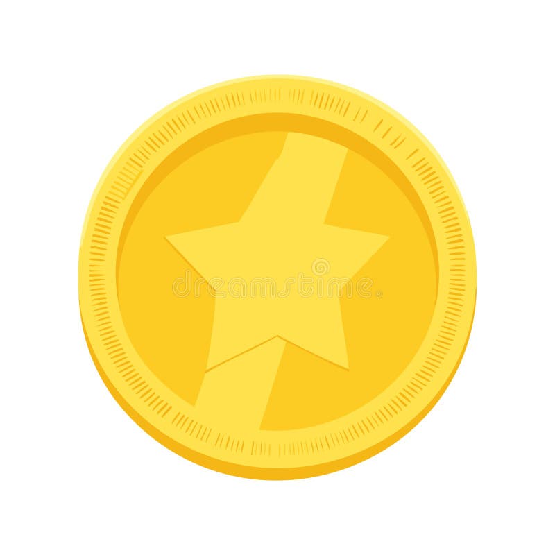 Single gold coin stock vector. Illustration of coin - 361491099