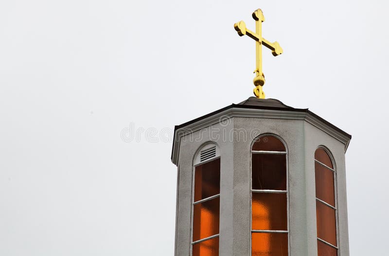 Single Gold Cross stock image. Image of architecture - 17832825