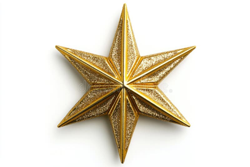 A Single Gold Star Sits on a White Surface, Making for a Simple and ...