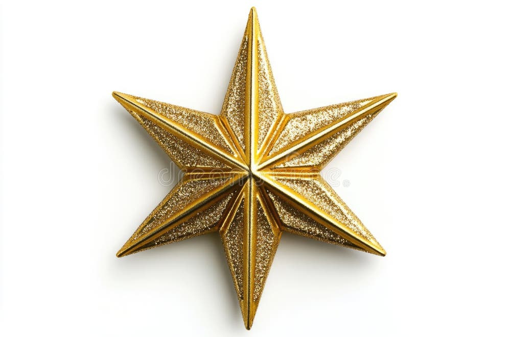 A Single Gold Star Sits on a White Surface, Making for a Simple and ...