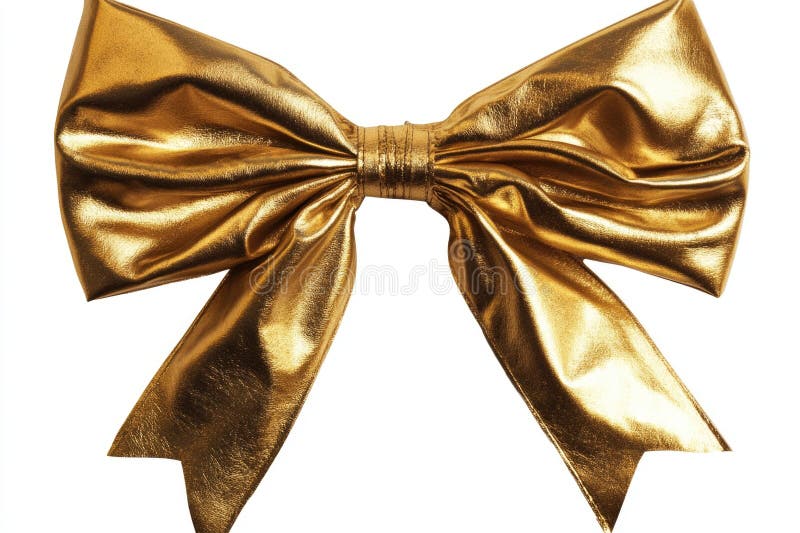 Single Golden Bow Clean White Background Stock Photos - Free & Royalty ...