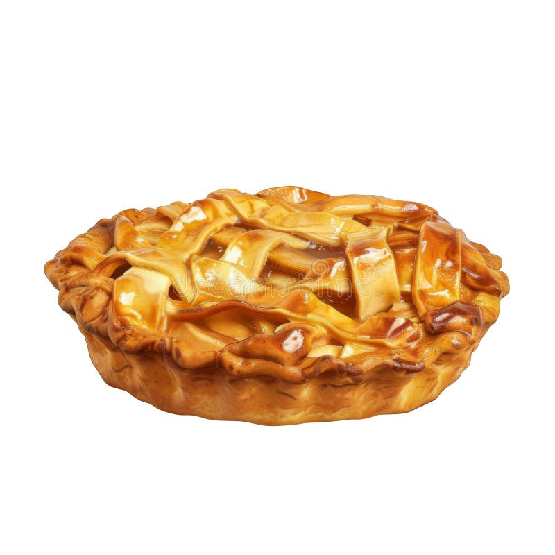 A Single, Golden Brown Apple Pie with a Lattice Crust Stock Image ...