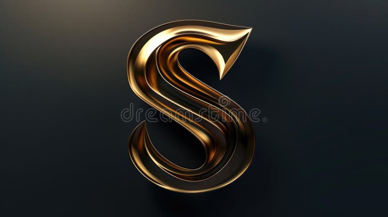 Single Golden Letter's Black Background Stock Photos - Free & Royalty ...