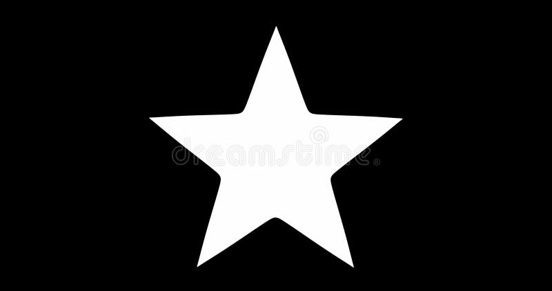 Single Golden Star Spinning in a Loop with Mask. 3d Render Stock ...