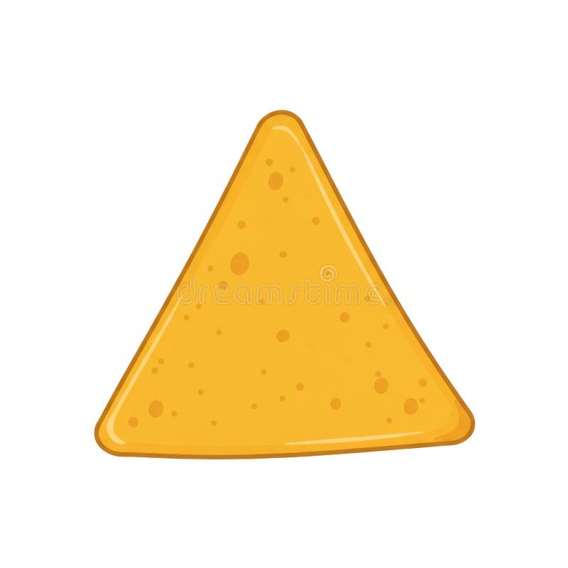 Single Golden Tortilla Chip on White Background a Crispy Triangle Snack ...