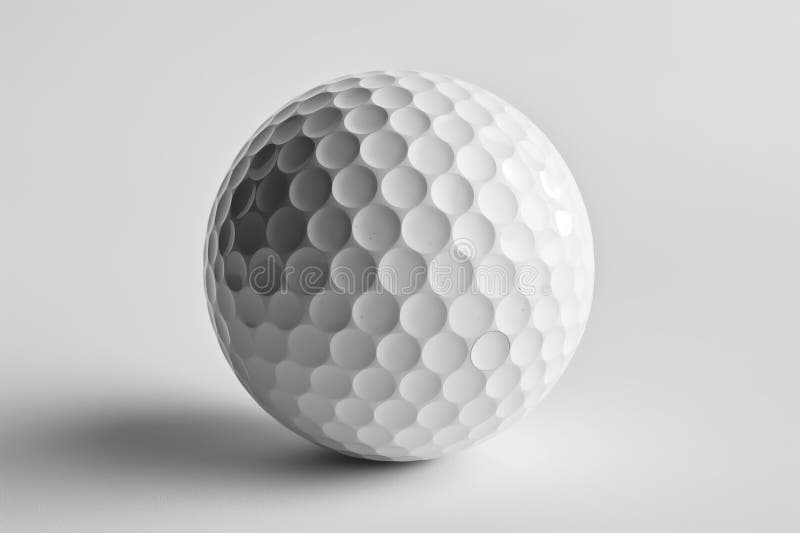 Single Golf Ball on White Background Stock Photo - Image of spherical ...