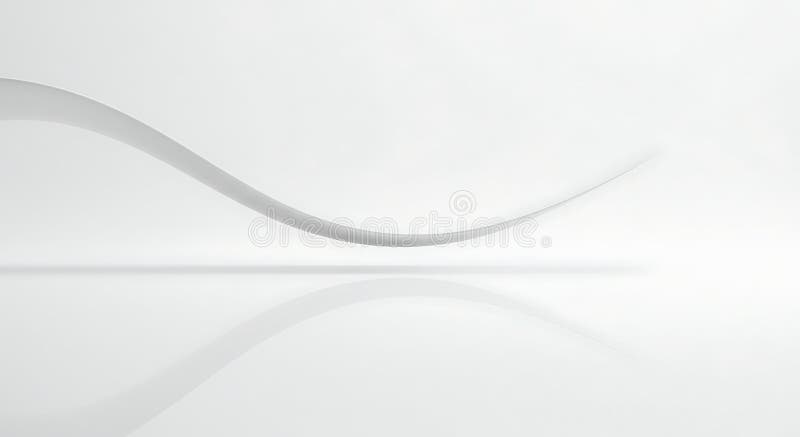 Elegant White Curve: Minimalist Abstract Art Design Stock Illustration ...