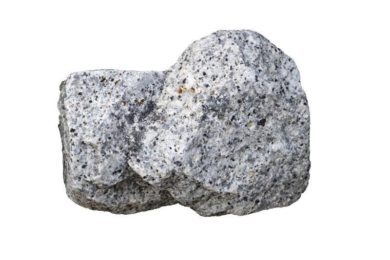 Single New Granite Stone Isolated on White Stock Image - Image of ...
