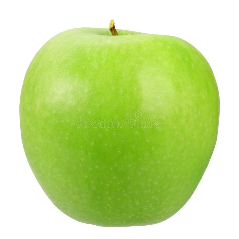 Single a green apple stock image. Image of isolated, garden - 14999507