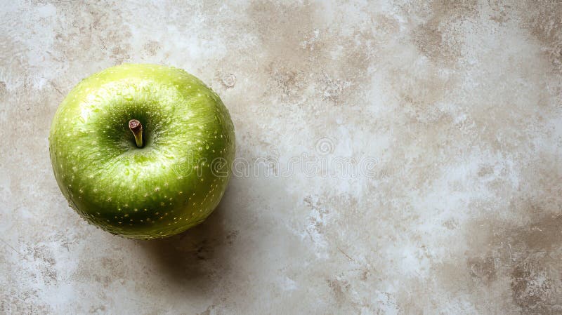 Single Green Apple Textured Light Surface Stock Photos - Free & Royalty ...